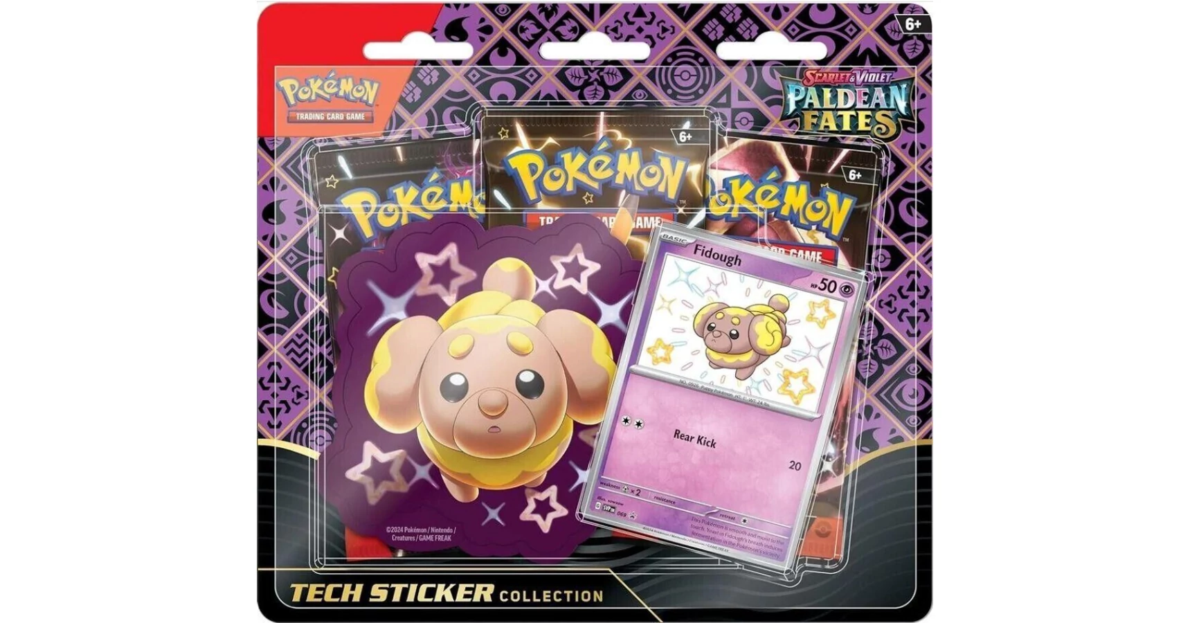 Pokémon Paldean Fates Fidough Tech Sticker Collection | Pokedom