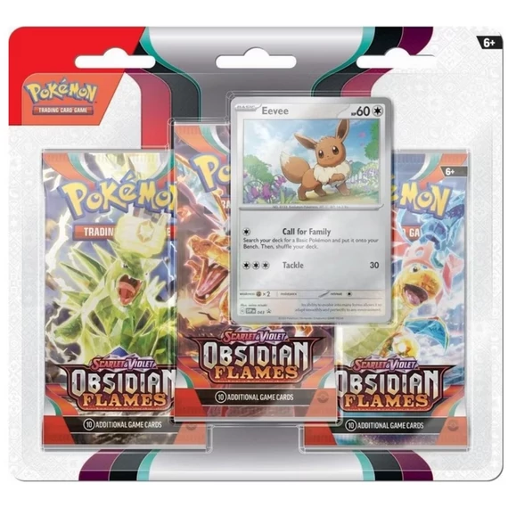 Pokémon 3-Pack Blister – Obsidian Flames Eevee Promo | Pokedom